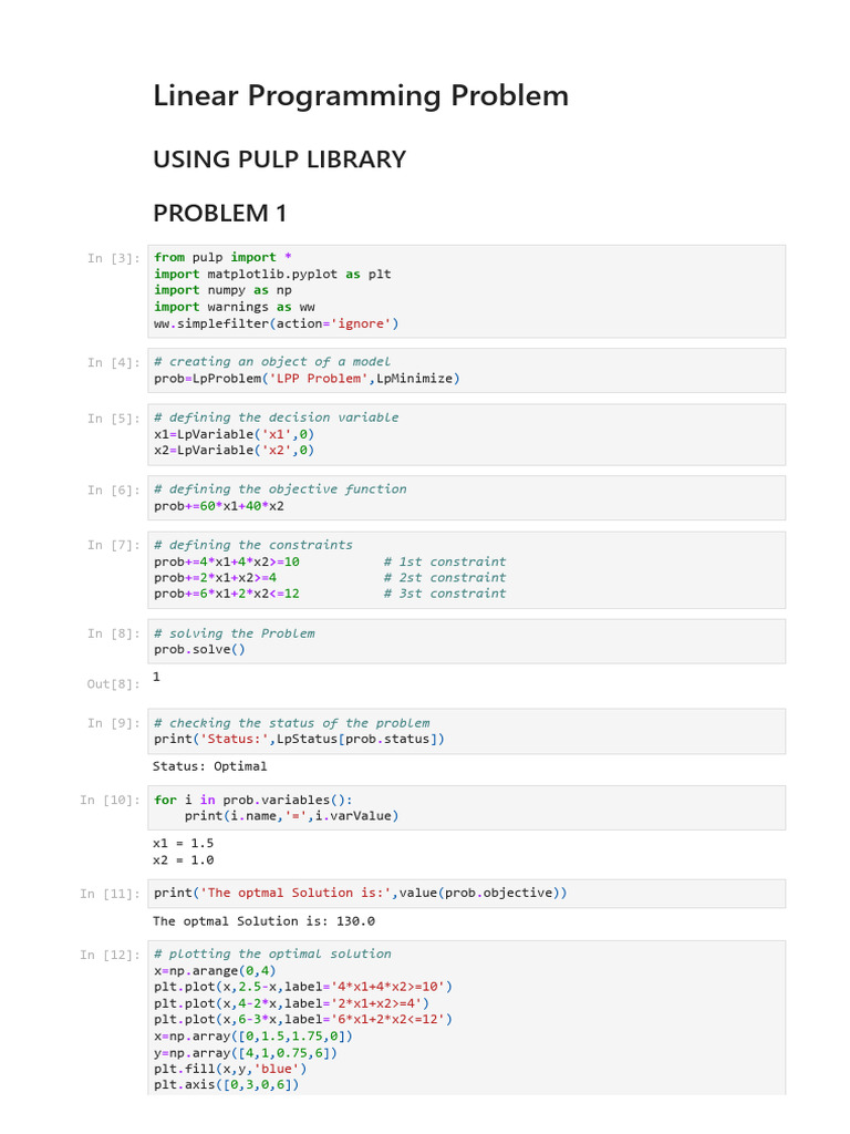 Linear Programming Problem | PDF
