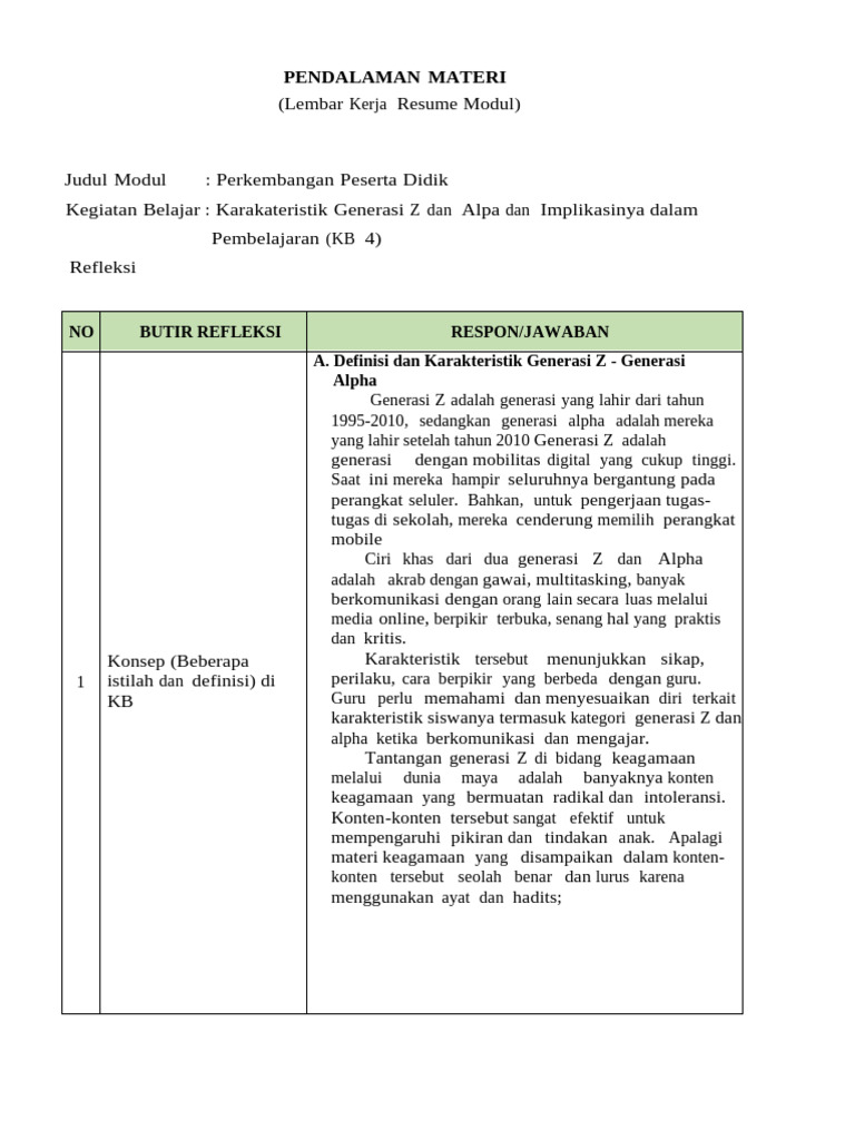 Resume Modul KB 4 | PDF
