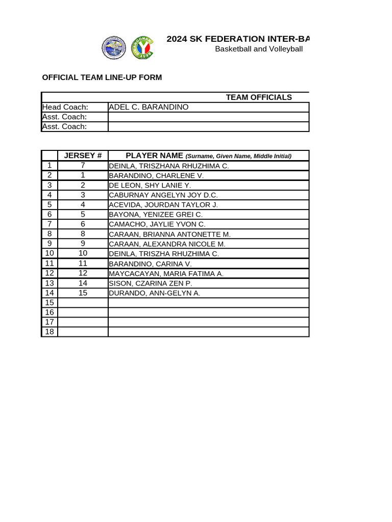 2024 SKF Inter-B Line Up | PDF