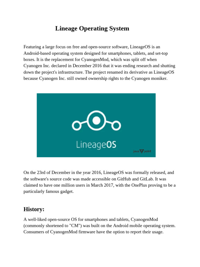 Lineage Operating System | PDF