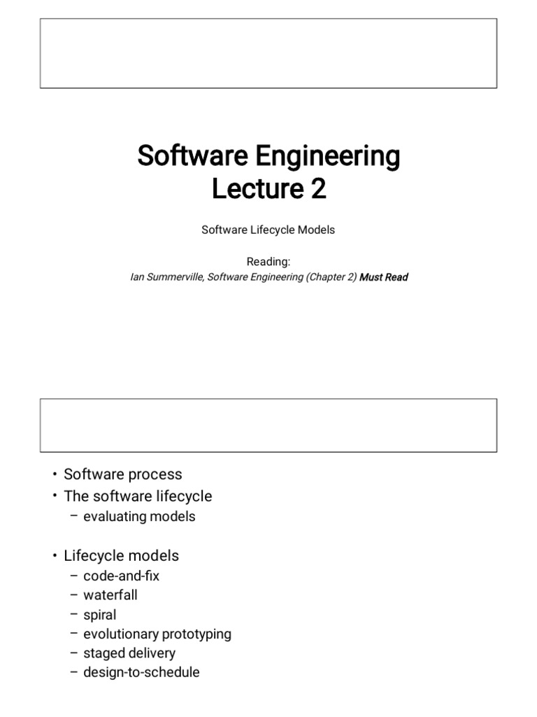 Lecture 02 SW Lifecycle | PDF
