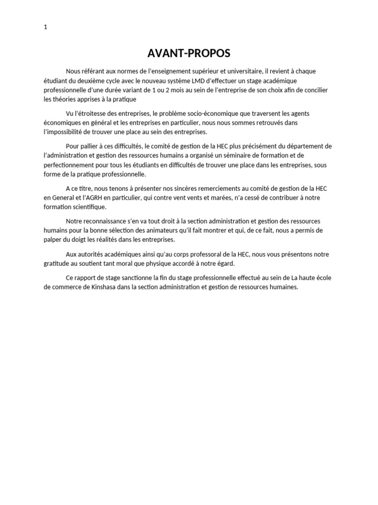 Pratique Professionnel L2 GRH | PDF