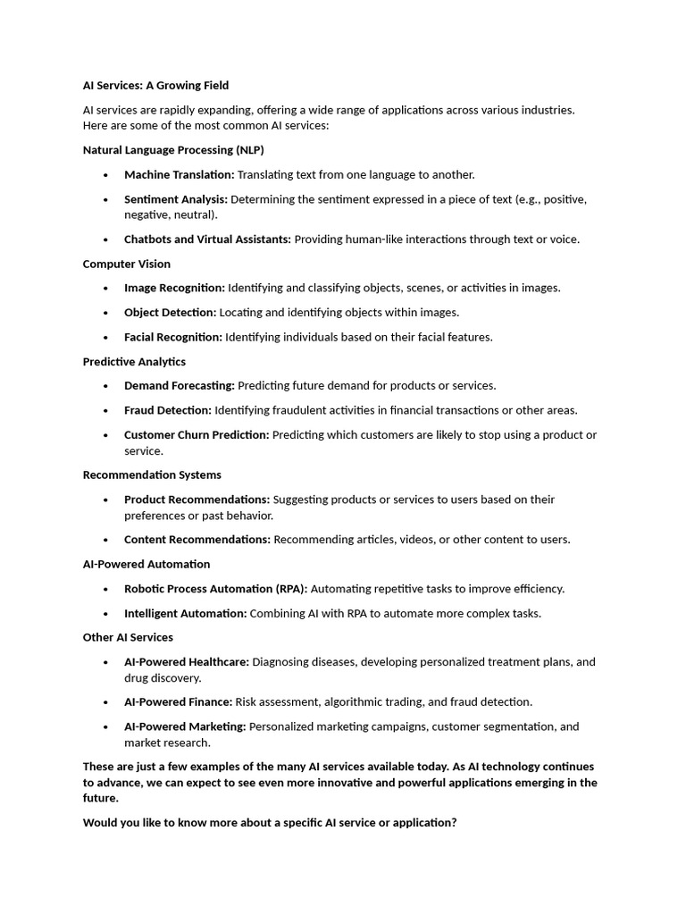 AI Services | PDF AI Services | PDF