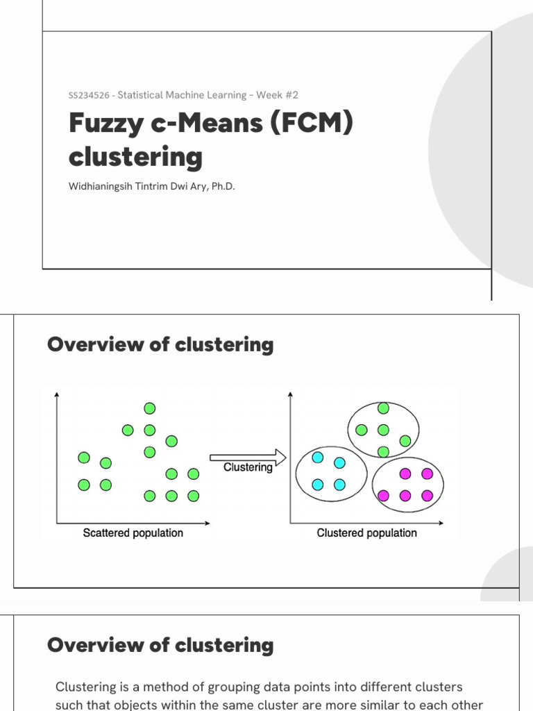 w2 Fuzzy C Means Clustering | PDF