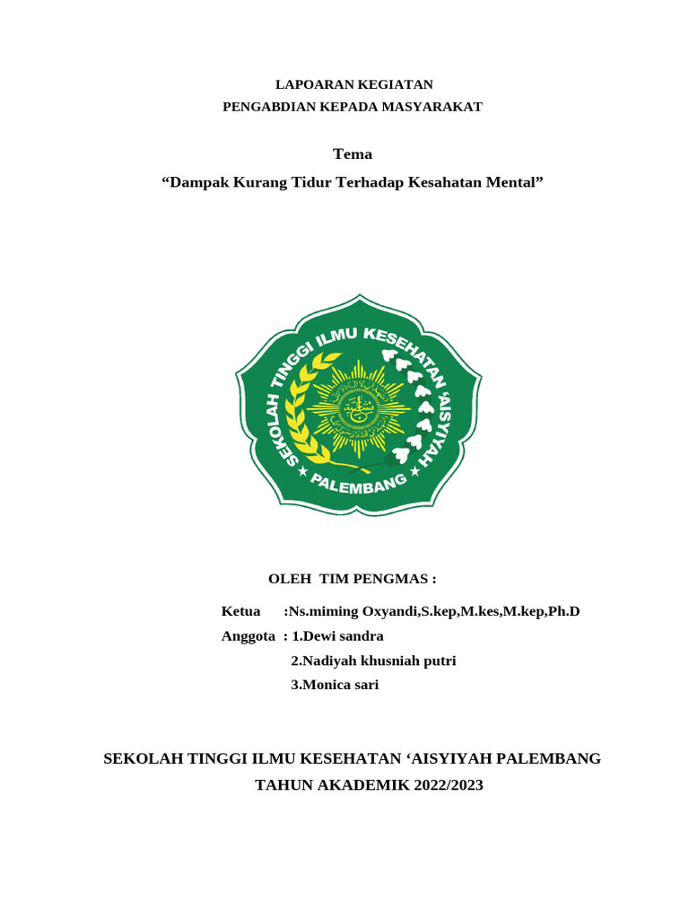 Template Pengmas Prodi PSIK Dewi1 | PDF