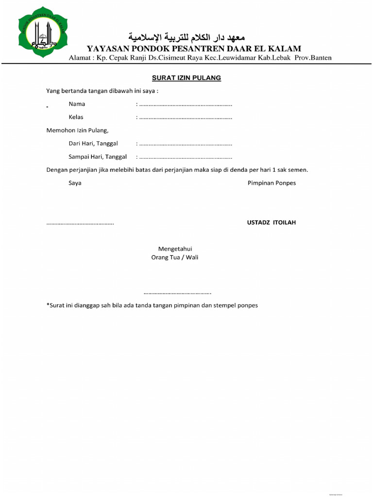 Surat Izin (8) - 1 | PDF