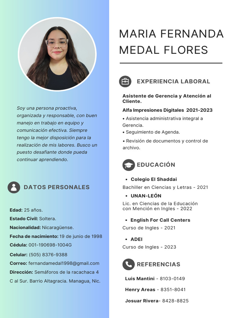 Maria Medal CV | PDF