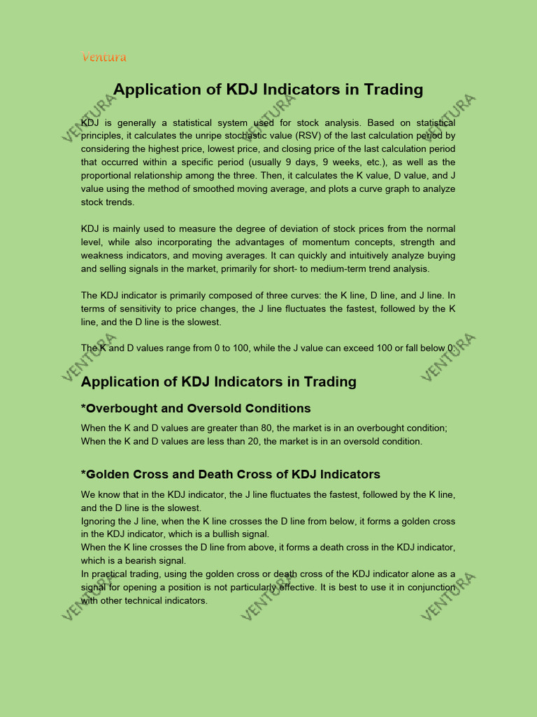 Application of KDJ Indicators in Trading | PDF | Moving Average
