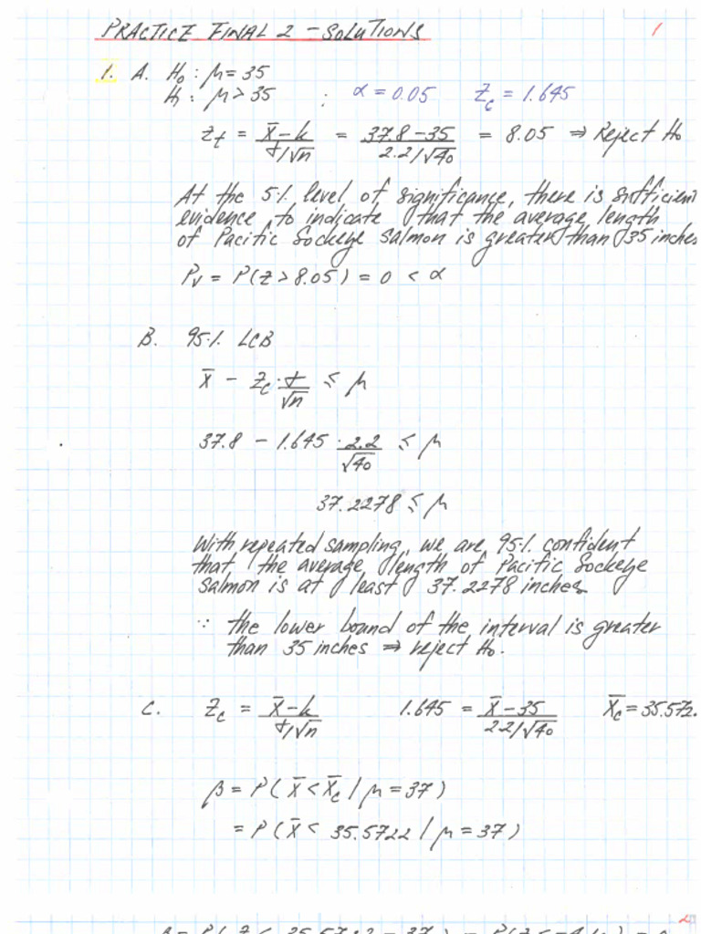 H22 Practice Final 2 SOL | PDF