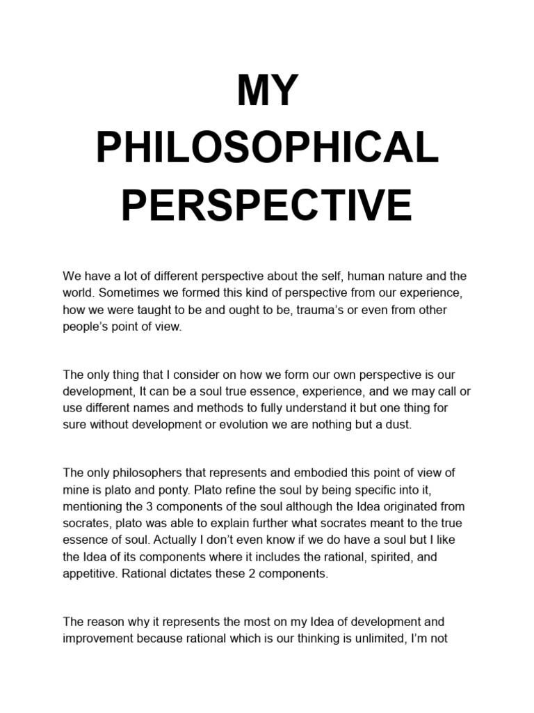 Cardillo Reflection Philosophical-Perspective | PDF