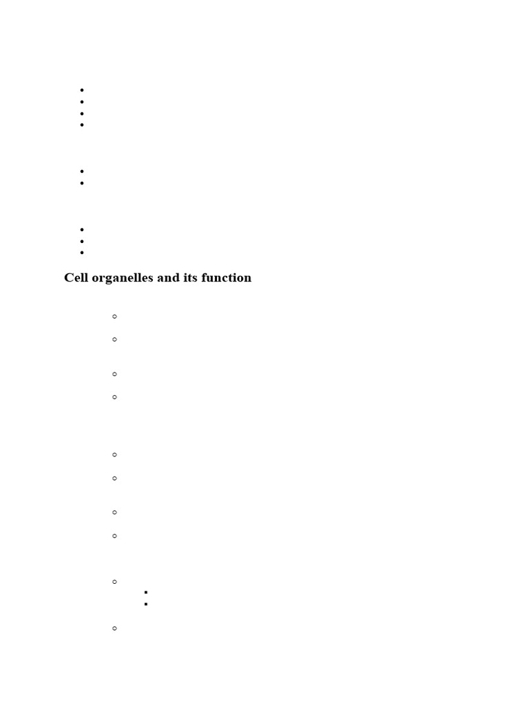 Cell Organells and Its Function | PDF