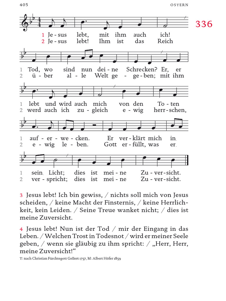 Jesus Lebt, Mit Ihm Auch Ich | PDF