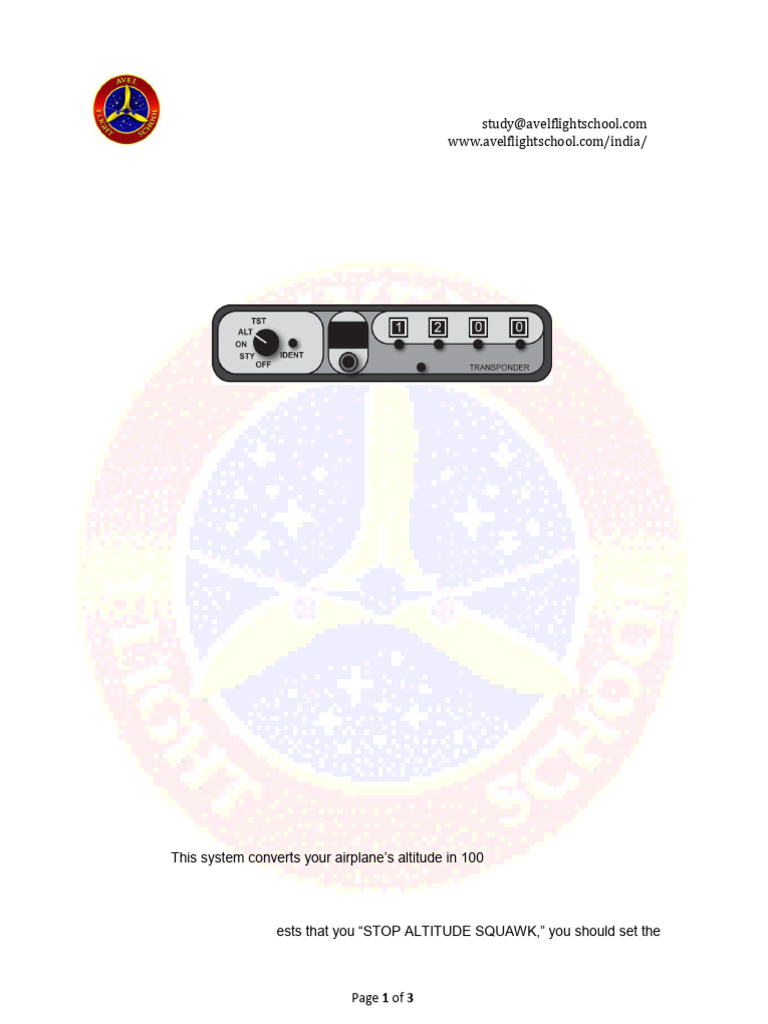 13.transponder and Transponder Codes | PDF | Transponder (Aeronautics ...