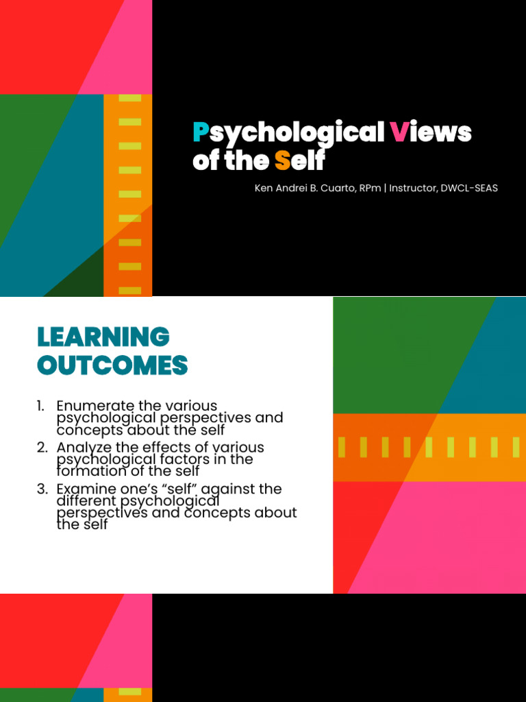 Ge 01 Lesson 4 Psychological Views of The Self v2 | PDF