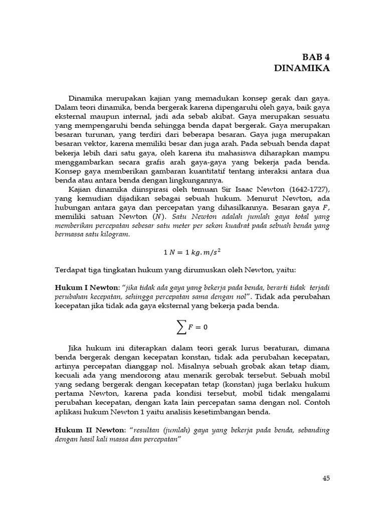 Bab 4 Dinamika | PDF