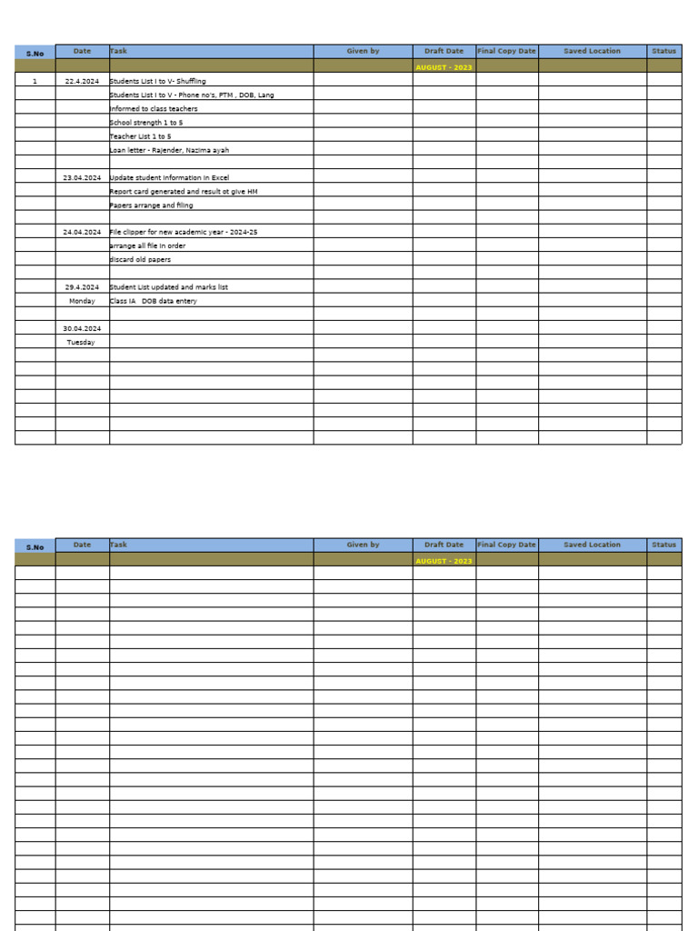 Daily Work Status | PDF