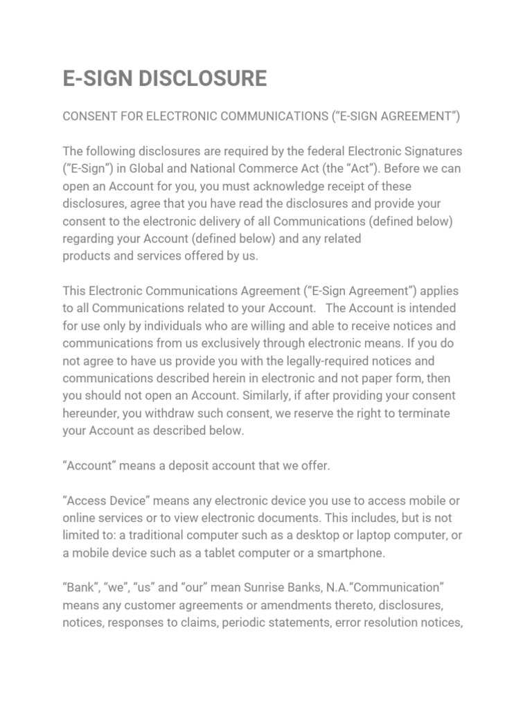 E SignDisclosure PDF | PDF