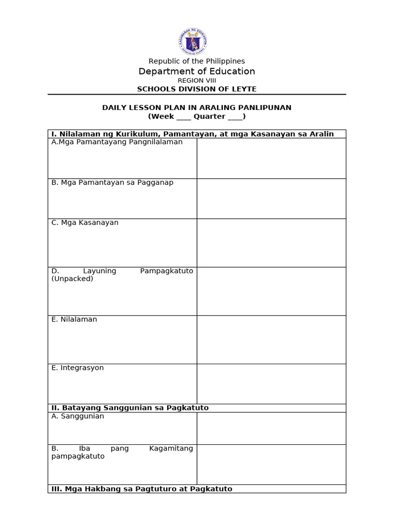 DLP Template | PDF
