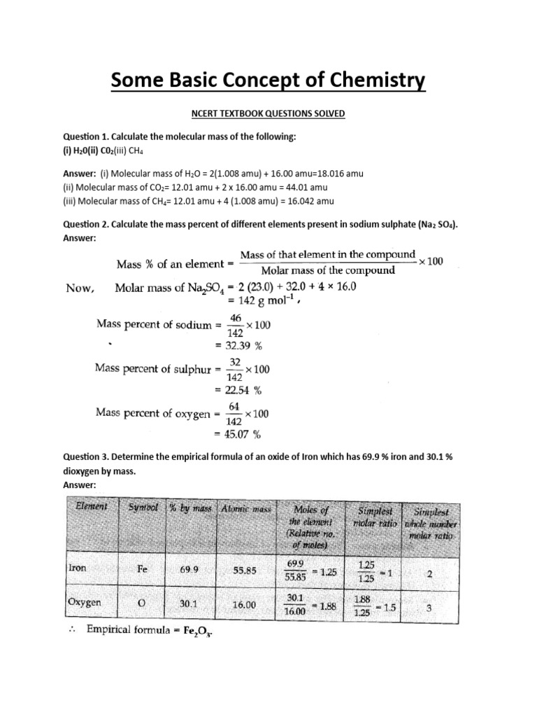 Some Basic Concept of Chemistry | PDF