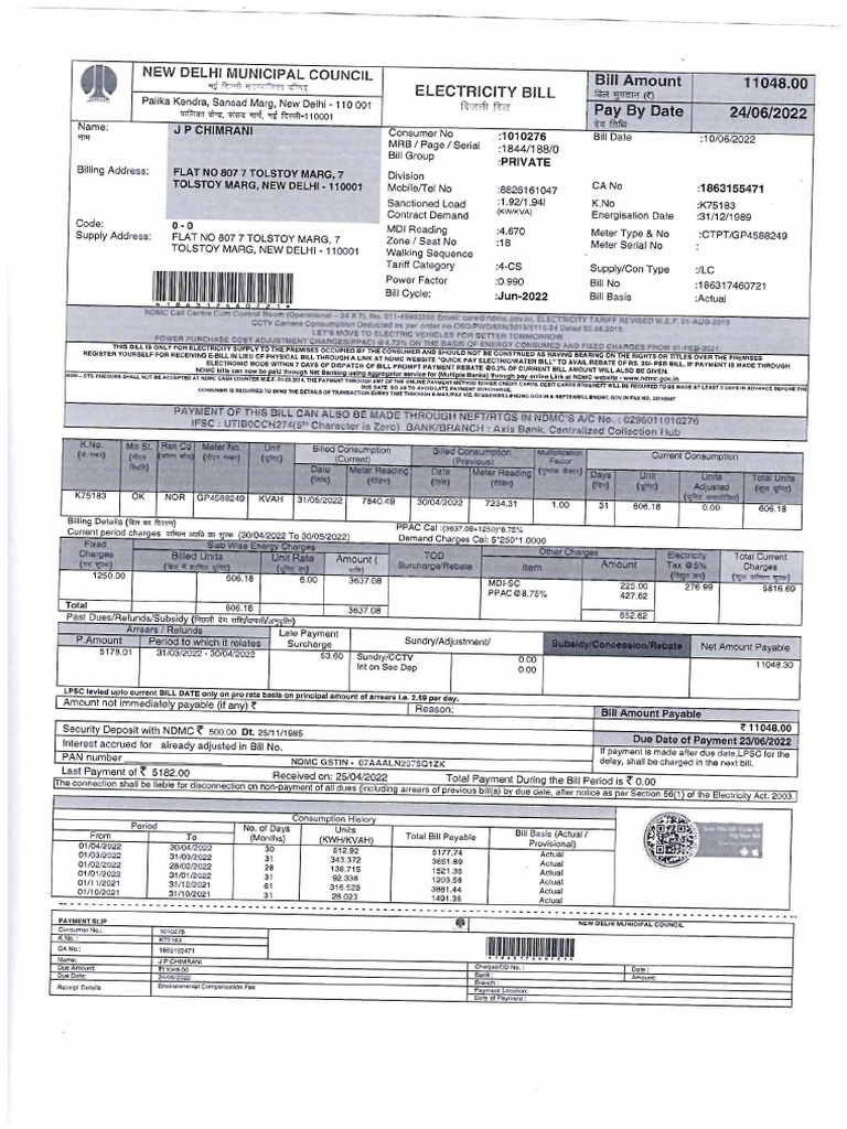 Electricity Bill | PDF