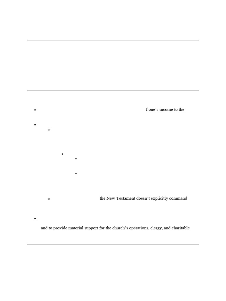 The Difference Between Tithes and Offerings | PDF | Tithe | Bible