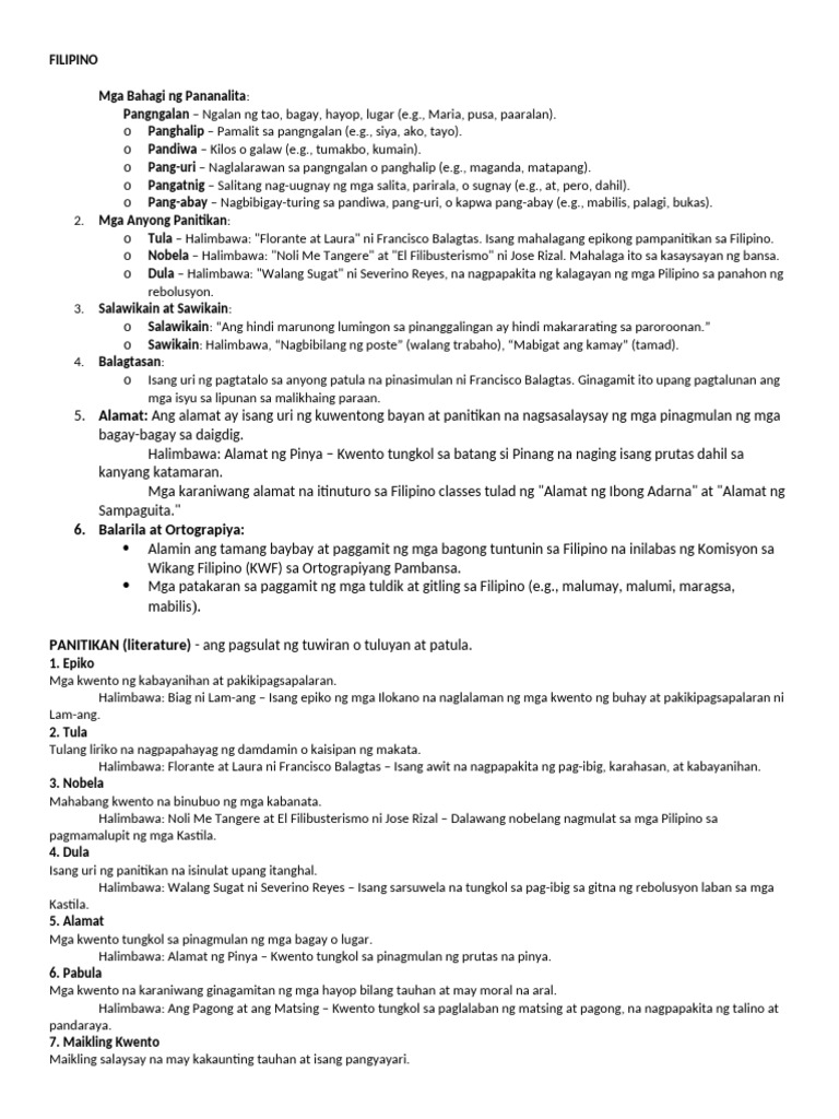 Tagisan NG Talino Buwan NG Wika Hand Outs | PDF