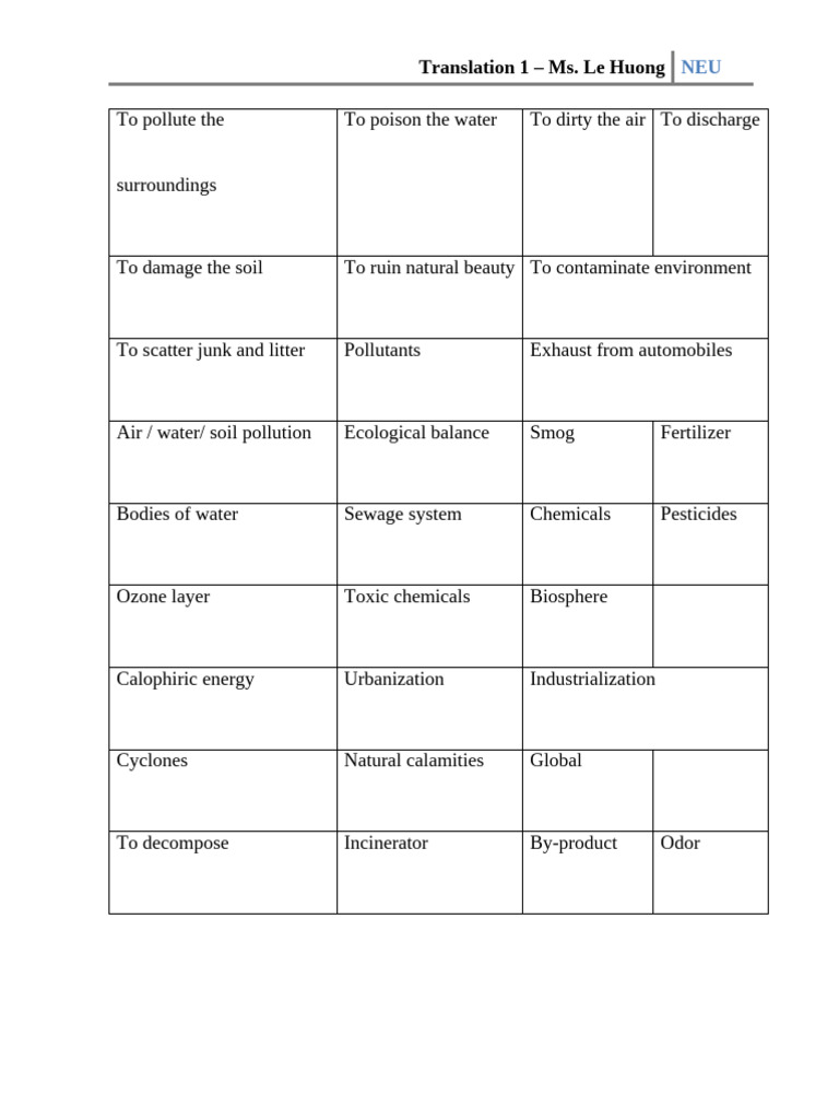 Vocab & Structure | PDF