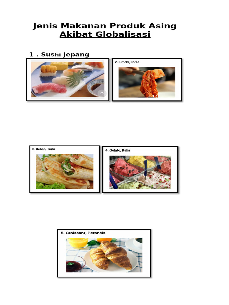 Jenis Makanan Produk Asing | PDF | Kesehatan Holistik