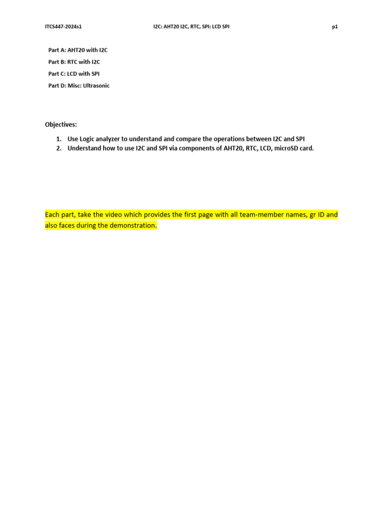 Activity7 Aht20 I2c RTC I2c LCD Spi | PDF
