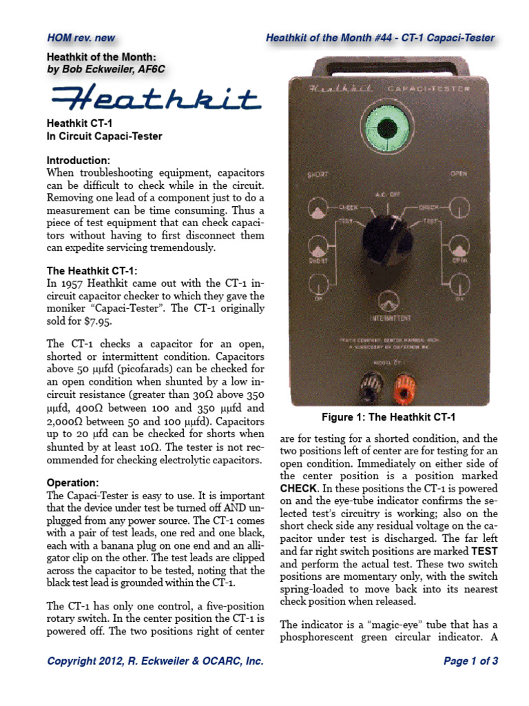 Heathkit 044 CT1 | PDF
