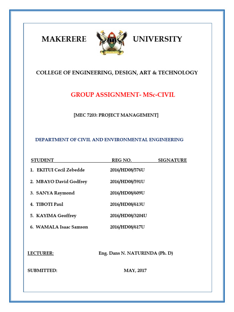Project Management Assignment 31-05-2017 | PDF
