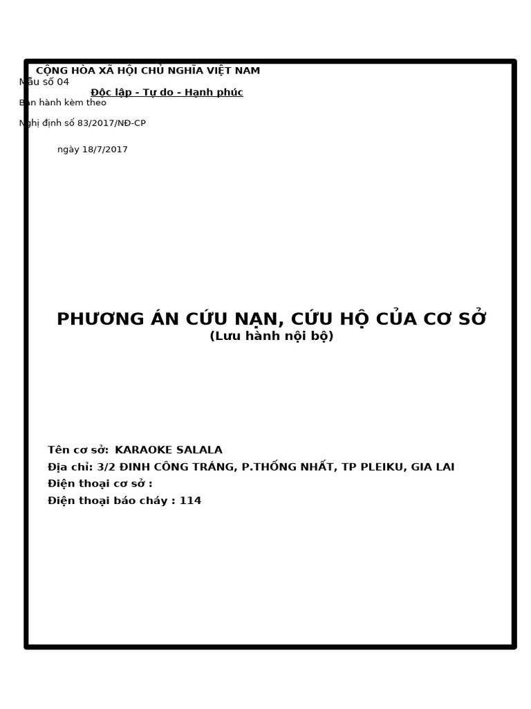 Khung PCCC | PDF