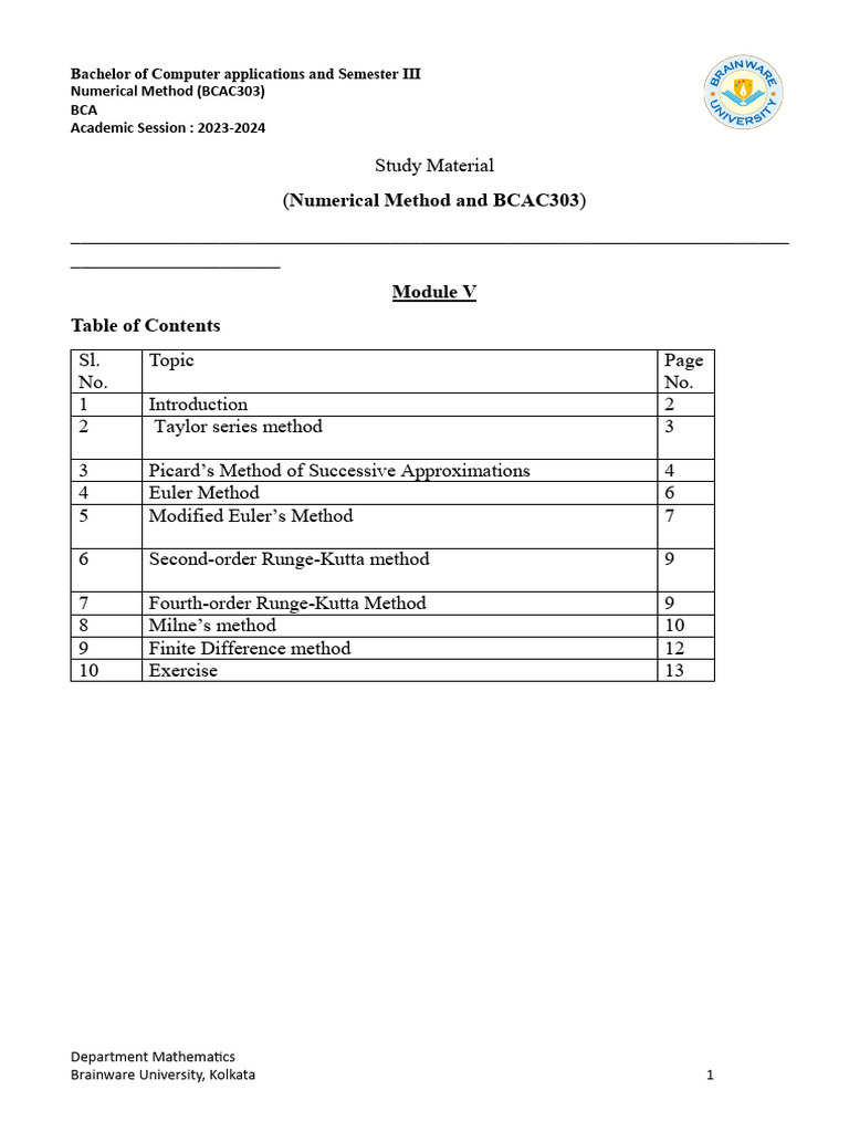 Modified Study Material - Module V | PDF