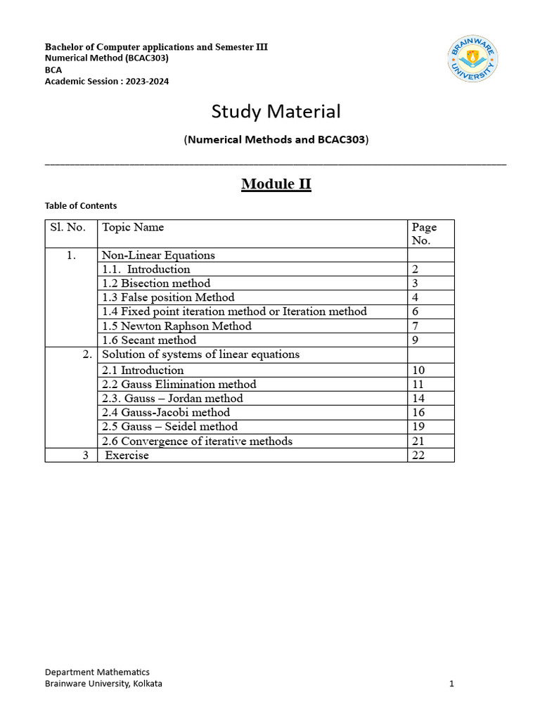 Study Material - Module II | PDF
