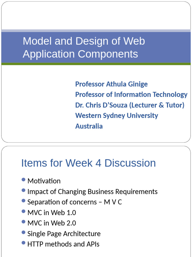 Design Web Application Component and APIs | PDF | Model–View–Controller | Databases
