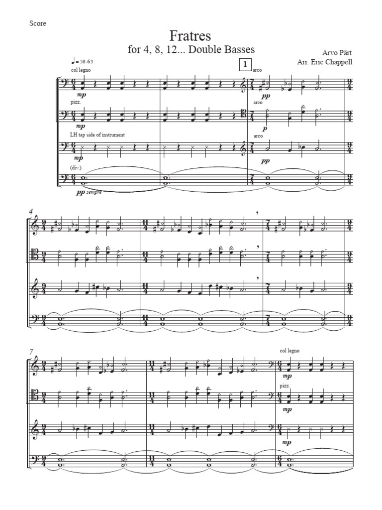 Fratres 4 DB - Score | PDF