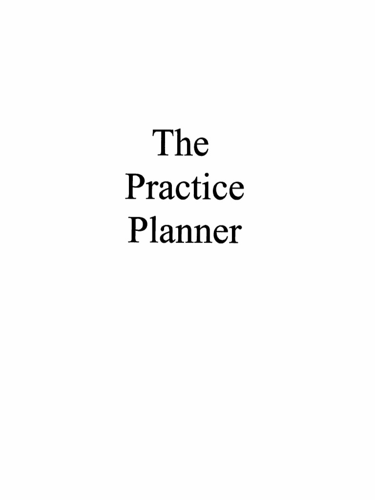 Practice Planner Complete | PDF
