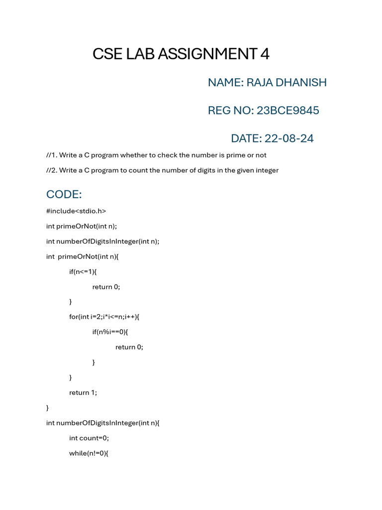 23BCE9845 Lab4 | PDF