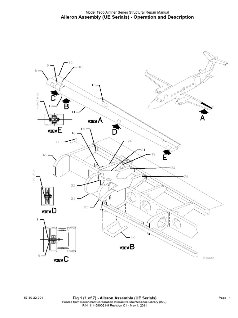 Aileron Assembly (UE Serials) - Operation and Description | PDF ...