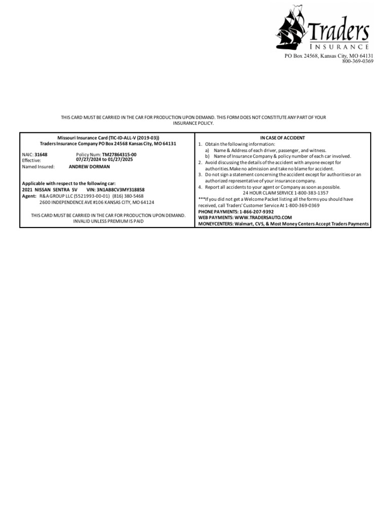 INSURANCE ID CARD (1) Backup | PDF