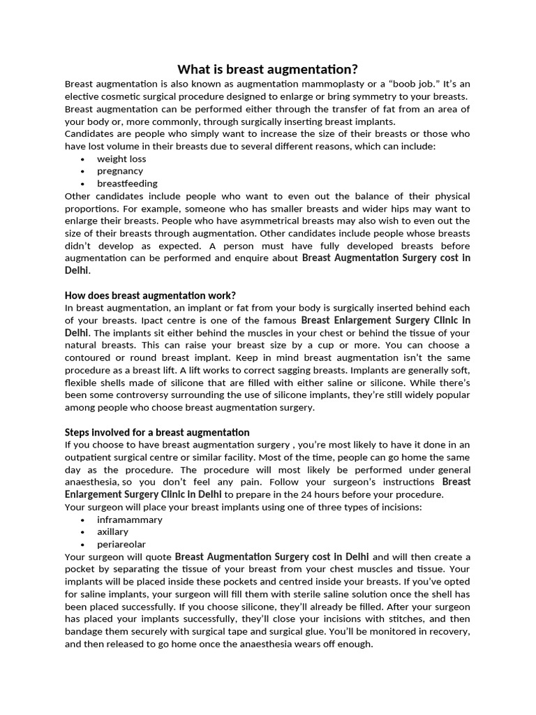 Breast Augmentation | PDF