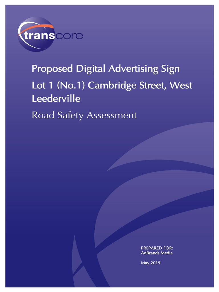 1 Cambridge Street Road Safety Assessment Report | PDF