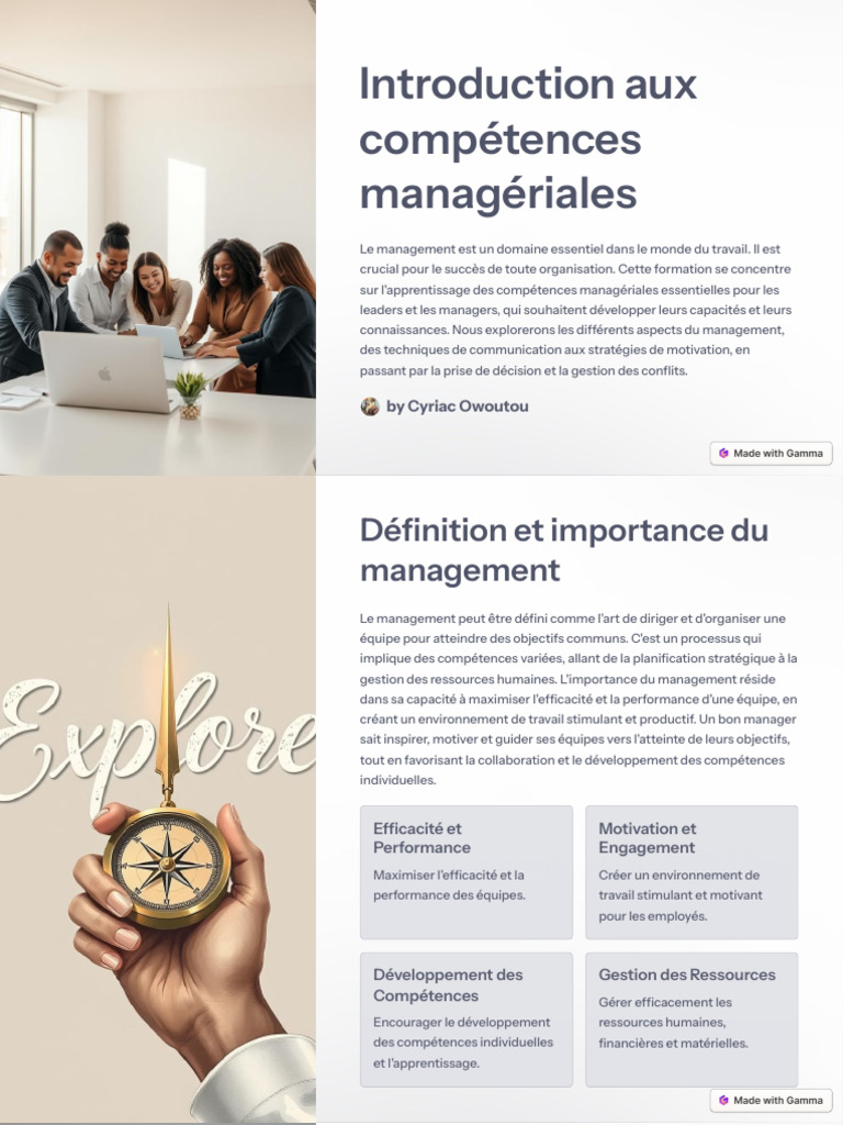 Introduction Aux Competences Manageriales | PDF