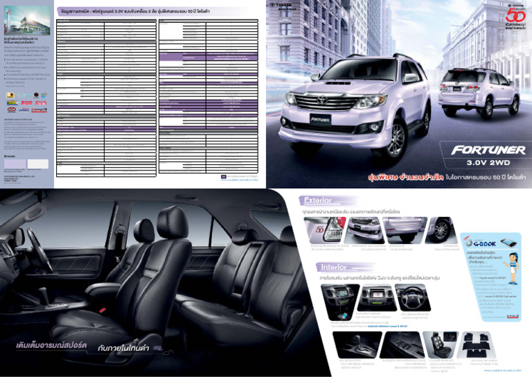 ฟอร์จูนเนอร์ 3.0V รุ่นพิเศษ 50 ปี | PDF | Toyota | Car