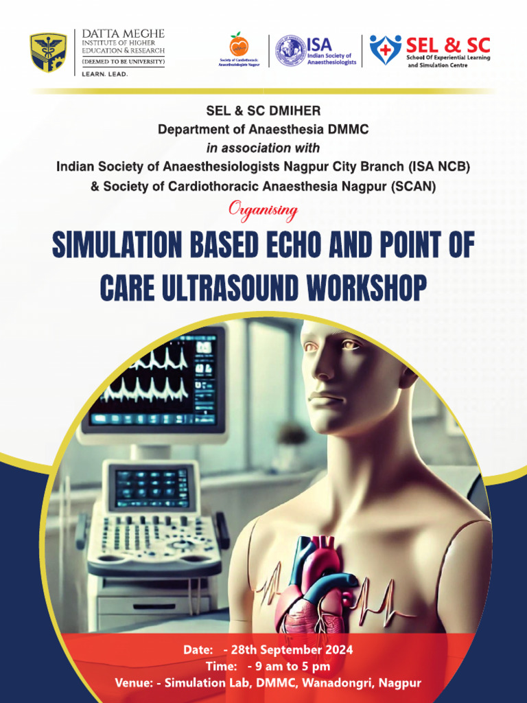 Brochure Simulation Based Echo and Point of Care Ultrasound Workshop | PDF