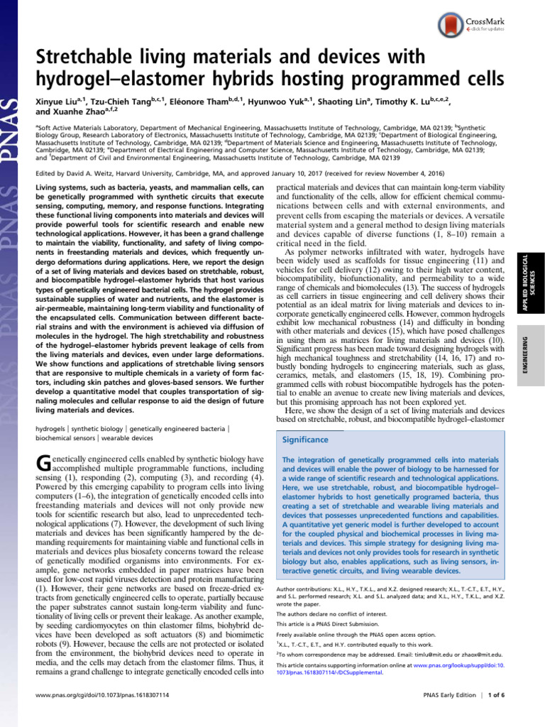 Stretchable Living Materials and Devices With Hydrogel-Elastomer ...