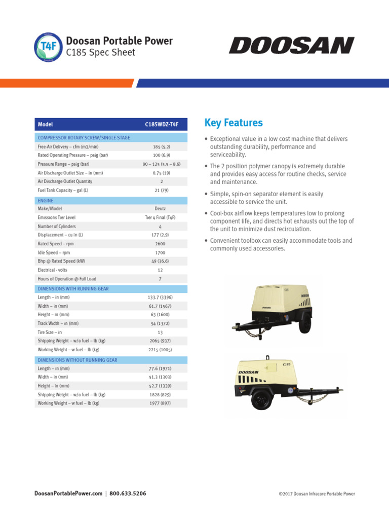 Doosan C185 | PDF
