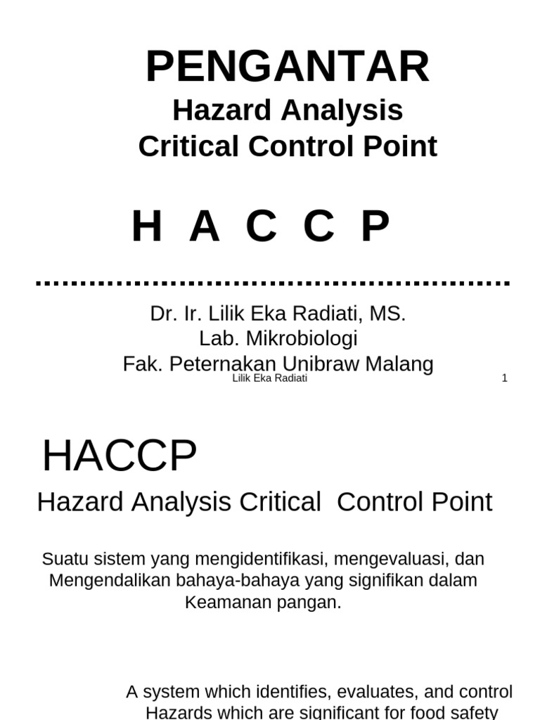 Haccp | PDF