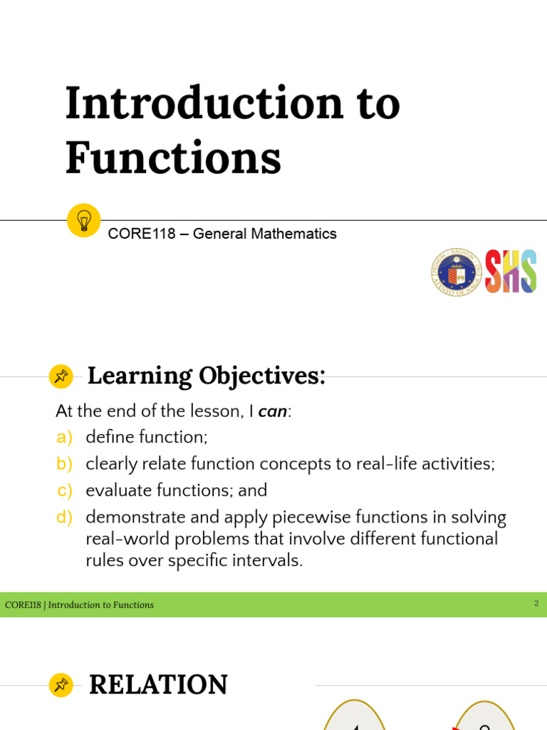 1.1 Introduction To Functions | PDF