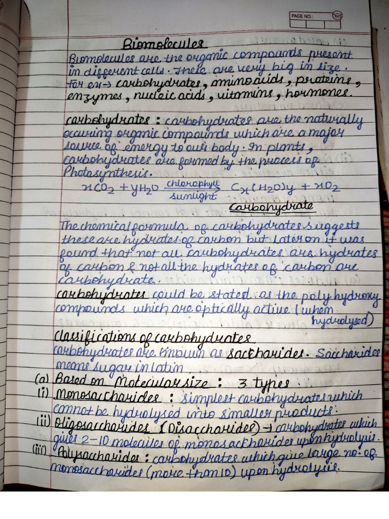 Biomolecules Notes | PDF